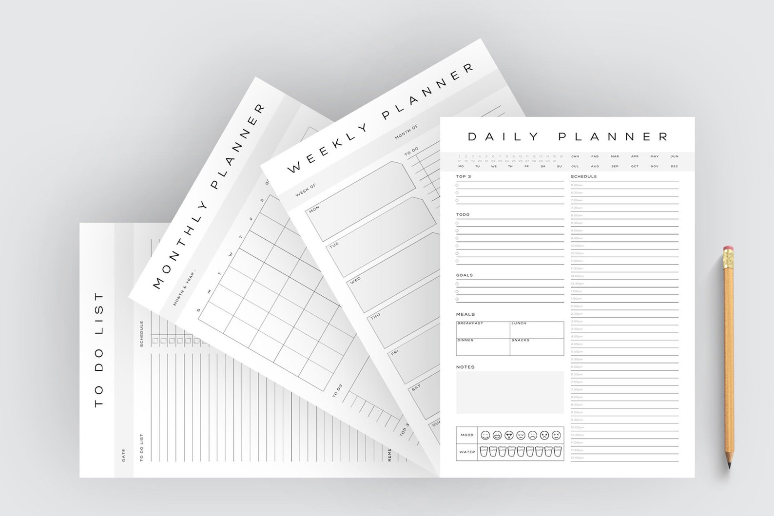 Editable Canva Daily Weekly Monthly To-do List Planner Template Instant ...