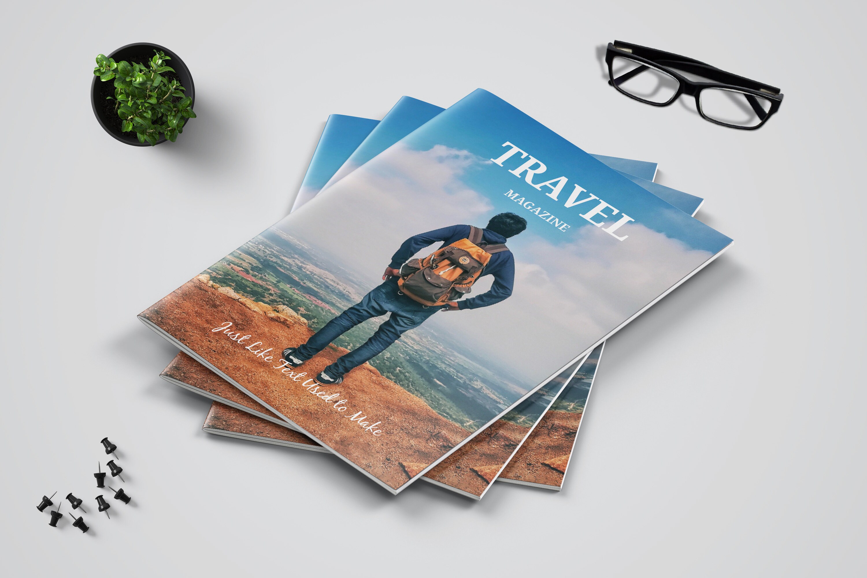 Travel Magazine Template, Travel Agency Magazine Layout, Multiple ...
