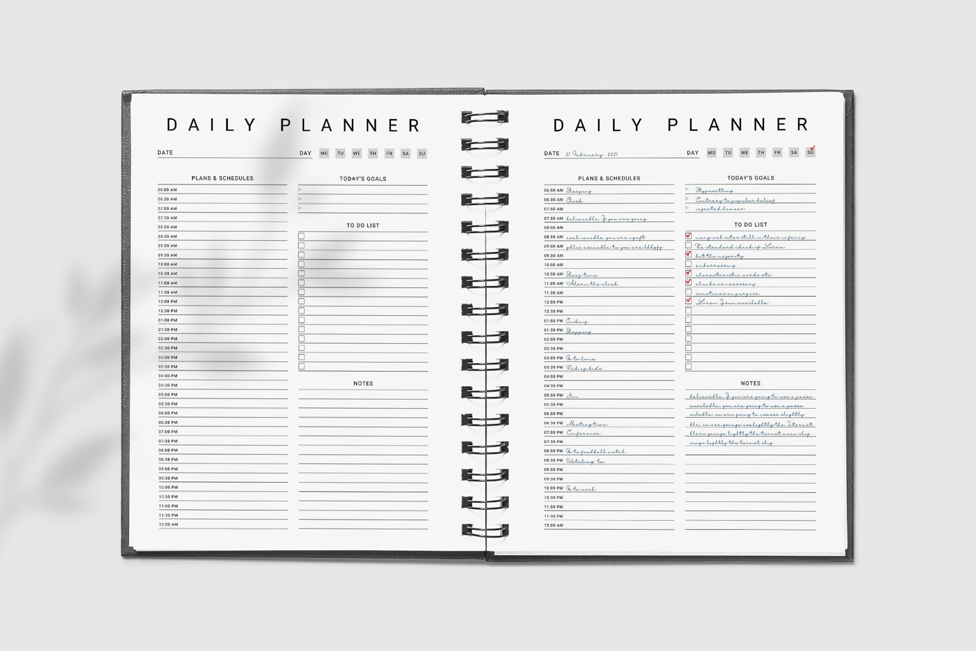 Canva Daily Planner Template Instant Download Editable - Etsy