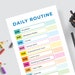 Daily Routine Chart Editable Indesign & Canva Version, Daily Morning ...