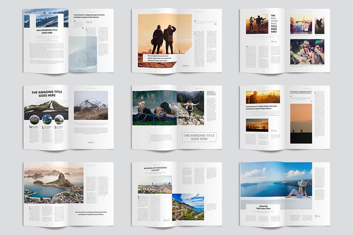 Modern and Clean Minimalist Magazine Layout (Download Now) - Etsy