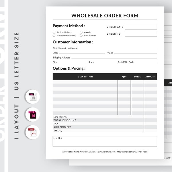 Wholesale Order Form - Etsy