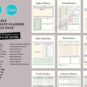 Commercial Allow Ultimate Canva Study Planner Bundle Pack Vol.37 ...