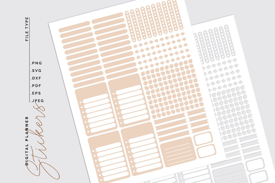 Digital Planner Sticker Template Happy Planning Sticker - Etsy