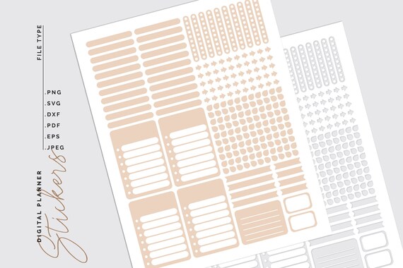 Digital Planner Sticker Template Happy Planning Sticker | Etsy