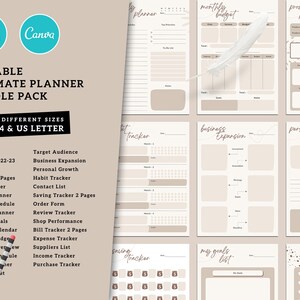 Commercial Allow Ultimate Canva Planner Bundle Pack Vol.36 Instant ...