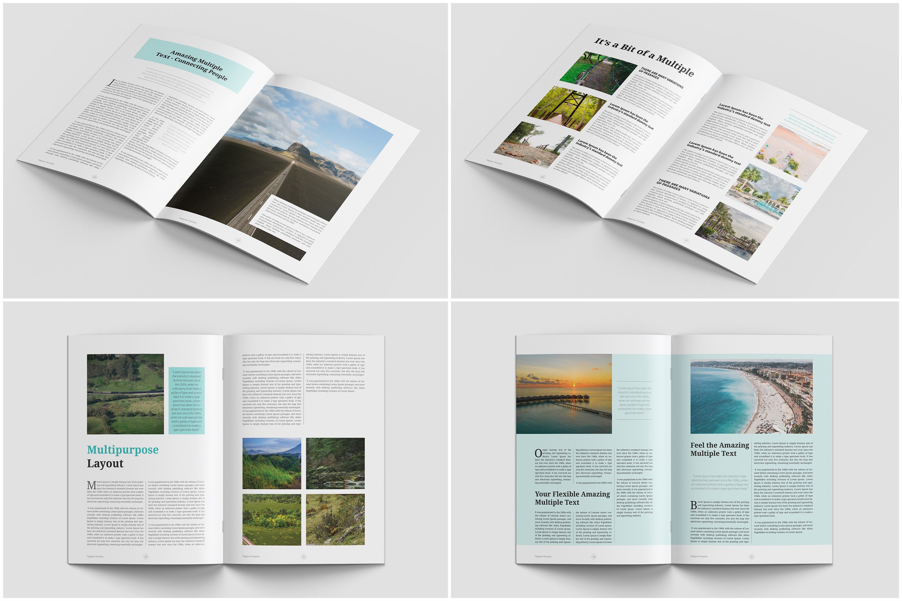 Multipurpose Magazine Template, Elegant Multiple Layout for Magazine ...