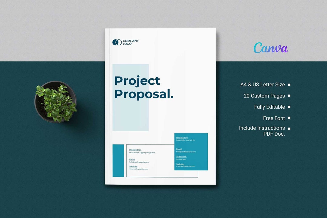 Proposal Canva Template | Project Proposal Template | Proposal Template ...