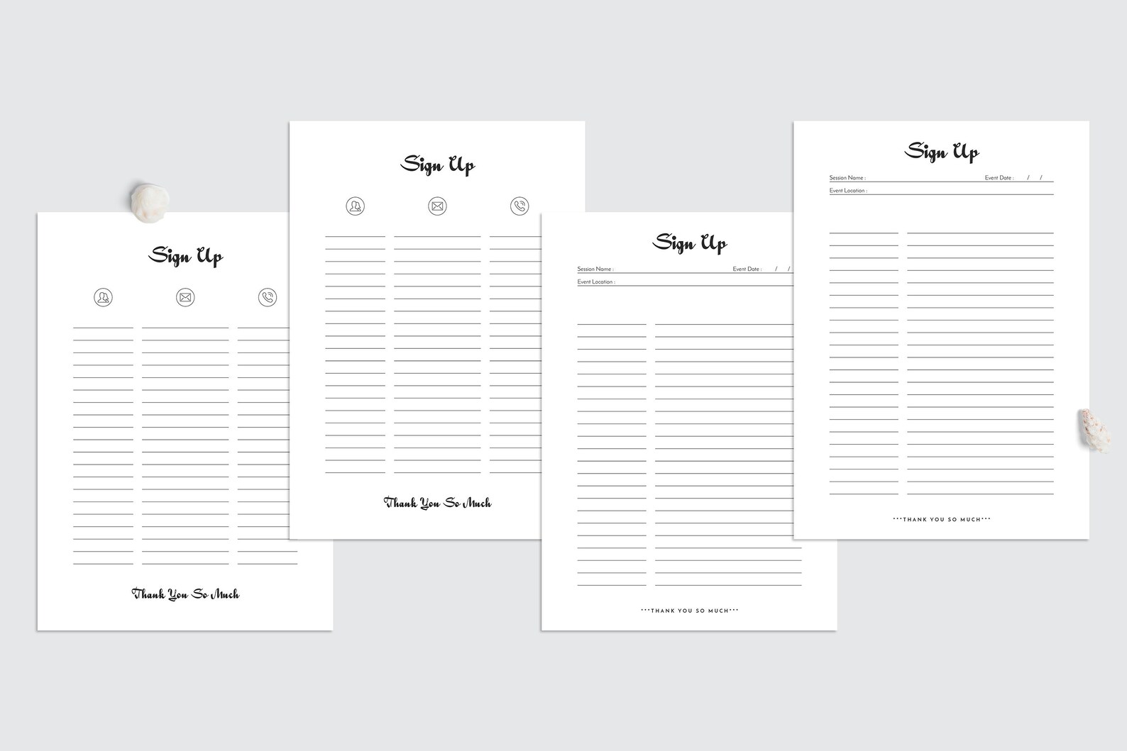 Minimal Sign up Sheet Printable Sign up Event Sign up - Etsy