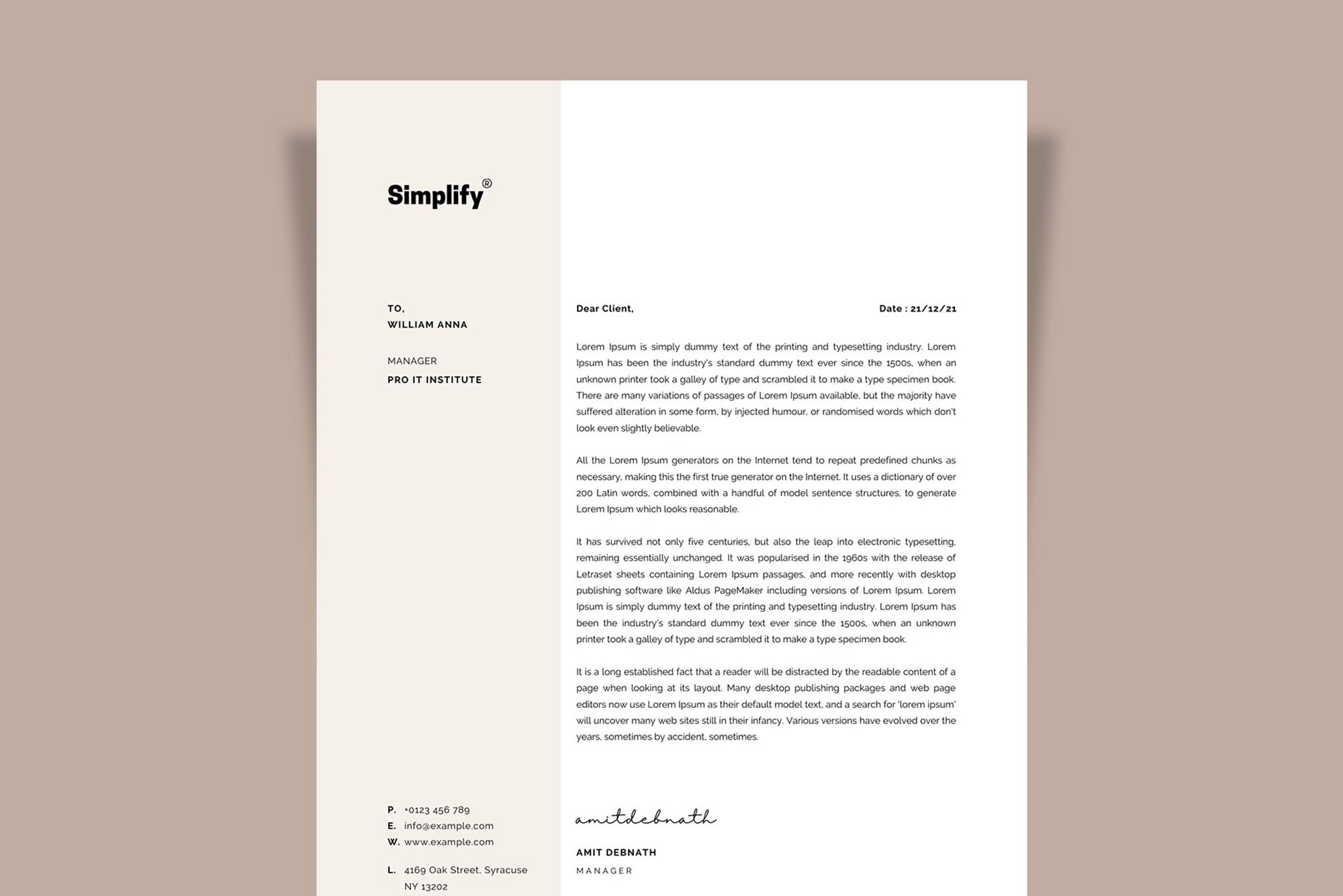 Editable Canva Letterhead Template Letterhead Design - Etsy