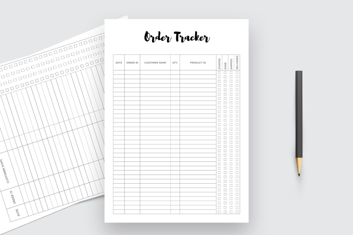 Small Business Order Tracker, Business Organized Planner, Printable ...