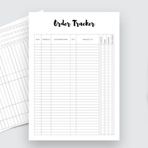Small Business Order Tracker, Business Organized Planner, Printable ...