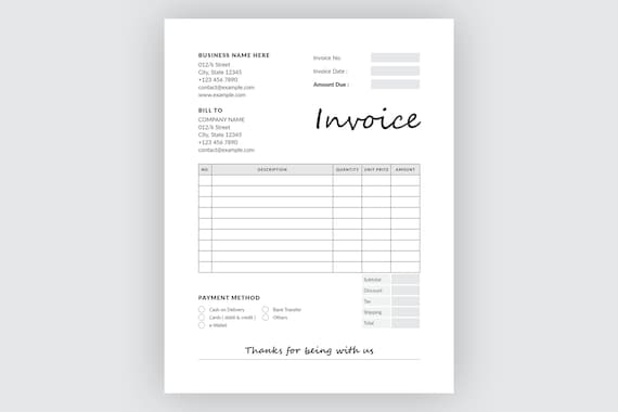 Factura En Blanco Editable E Imprimible Plantillas Gratuitas De