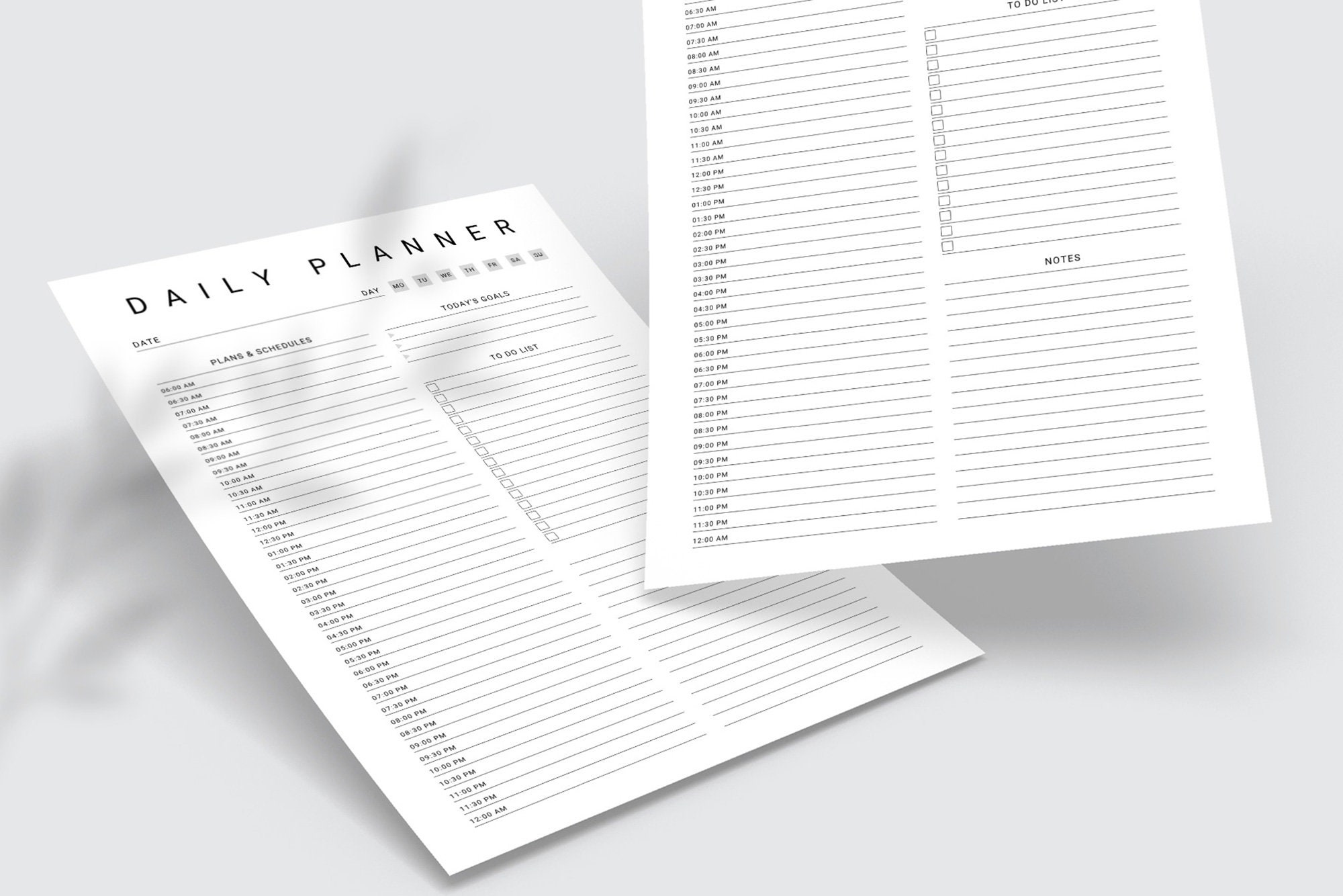 Canva Daily Planner Template Instant Download Editable - Etsy