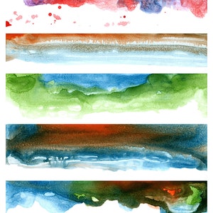 14 Watercolor Borders Clip Art Download PNG, Hand Painted Watercolor ...