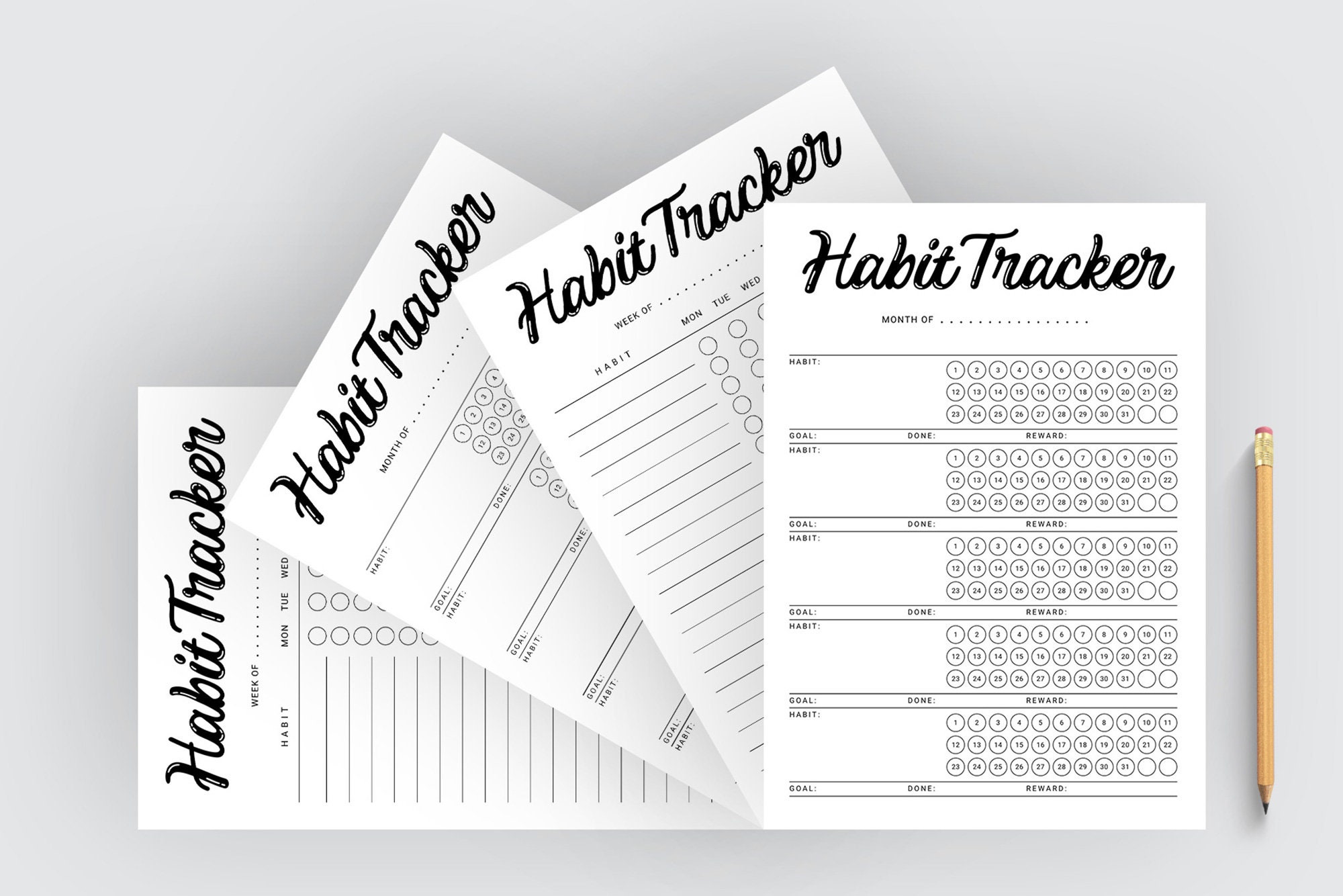 Canva Editable Habit Tracker Instant Download Habit Tracker - Etsy ...
