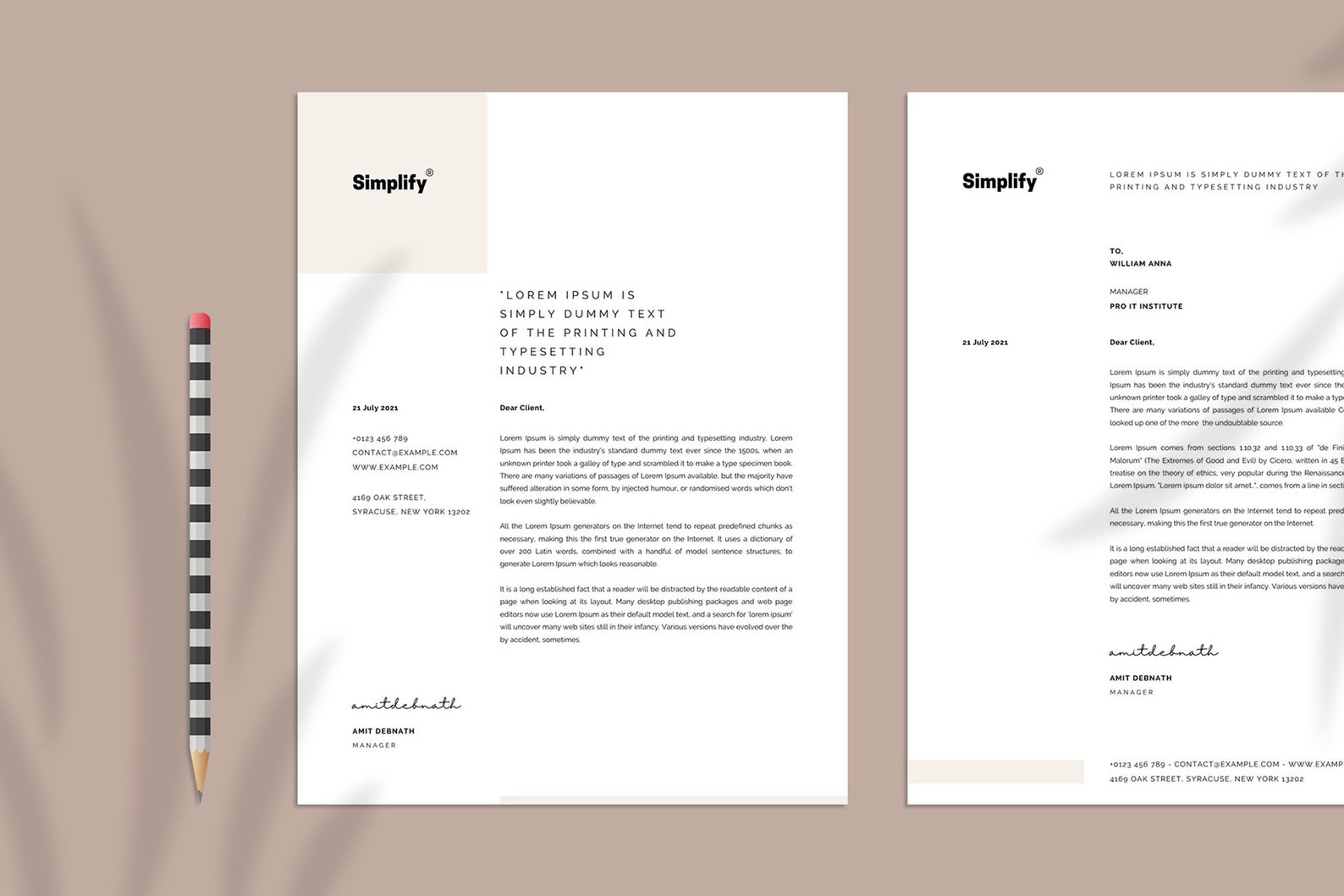 Editable Canva Letterhead Template Letterhead Design - Etsy