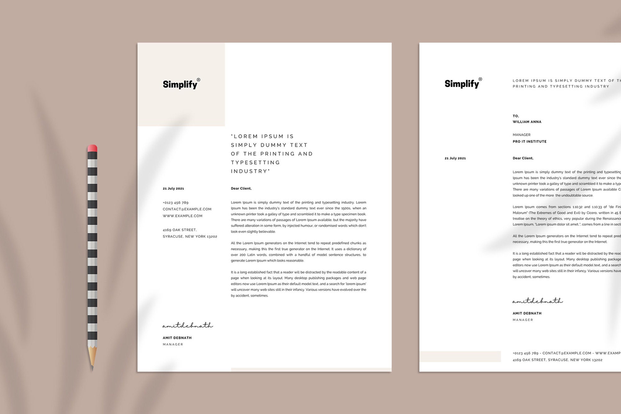 Editable Canva Letterhead Template Letterhead Design - Etsy
