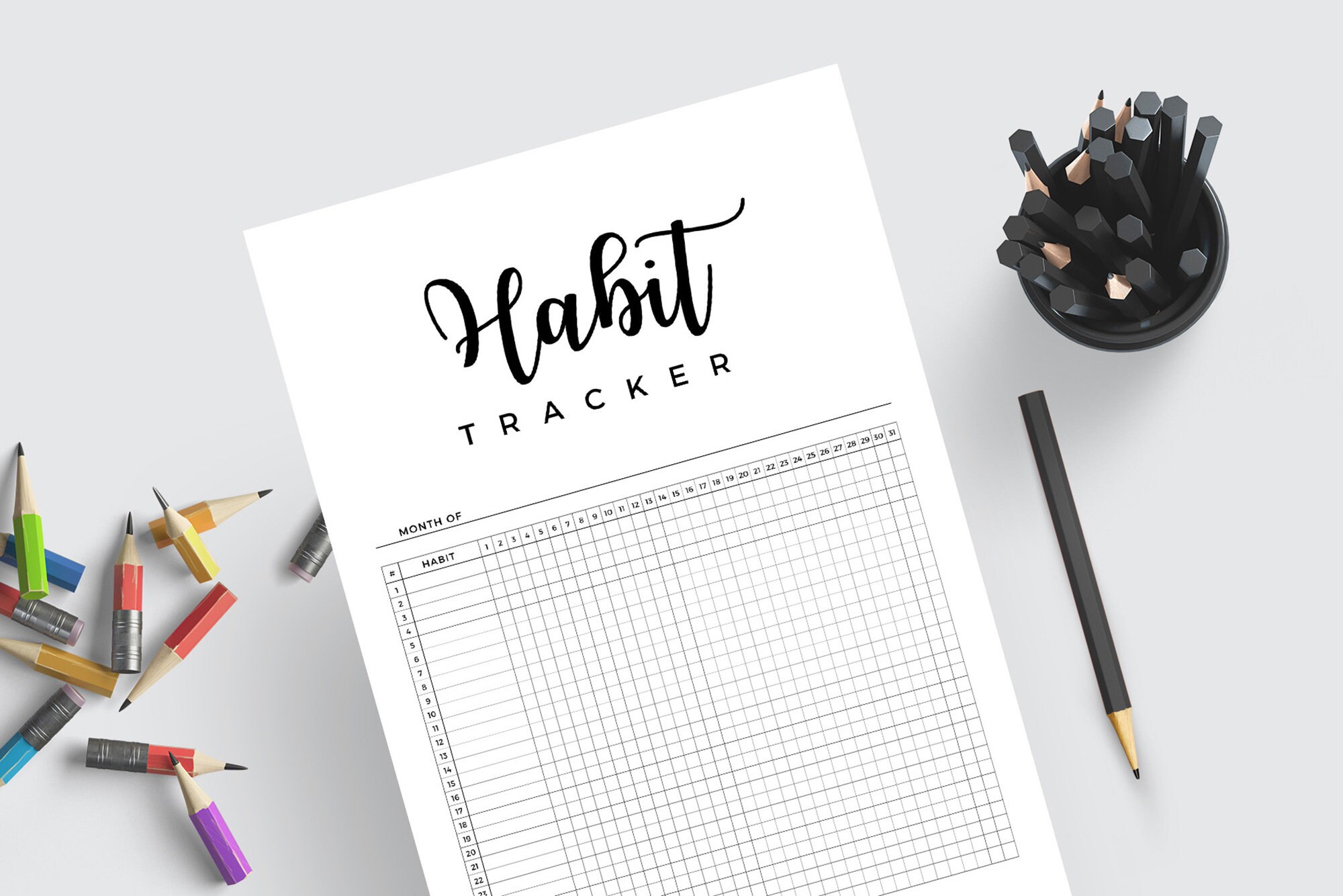 Canva Editable Habit Tracker, Instant Download Habit Tracker, Habit ...