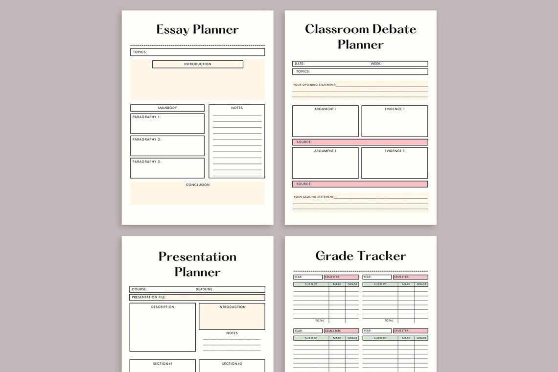 Commercial Allow Ultimate Canva Study Planner Bundle Pack - Etsy