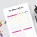 My Chore Chart Editable Indesign & Canva Version, Daily Morning Evening ...