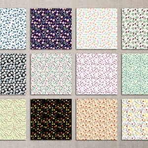 Watercolor Floral Digital Papers 12x12in Sheets 300 Dpi - Etsy