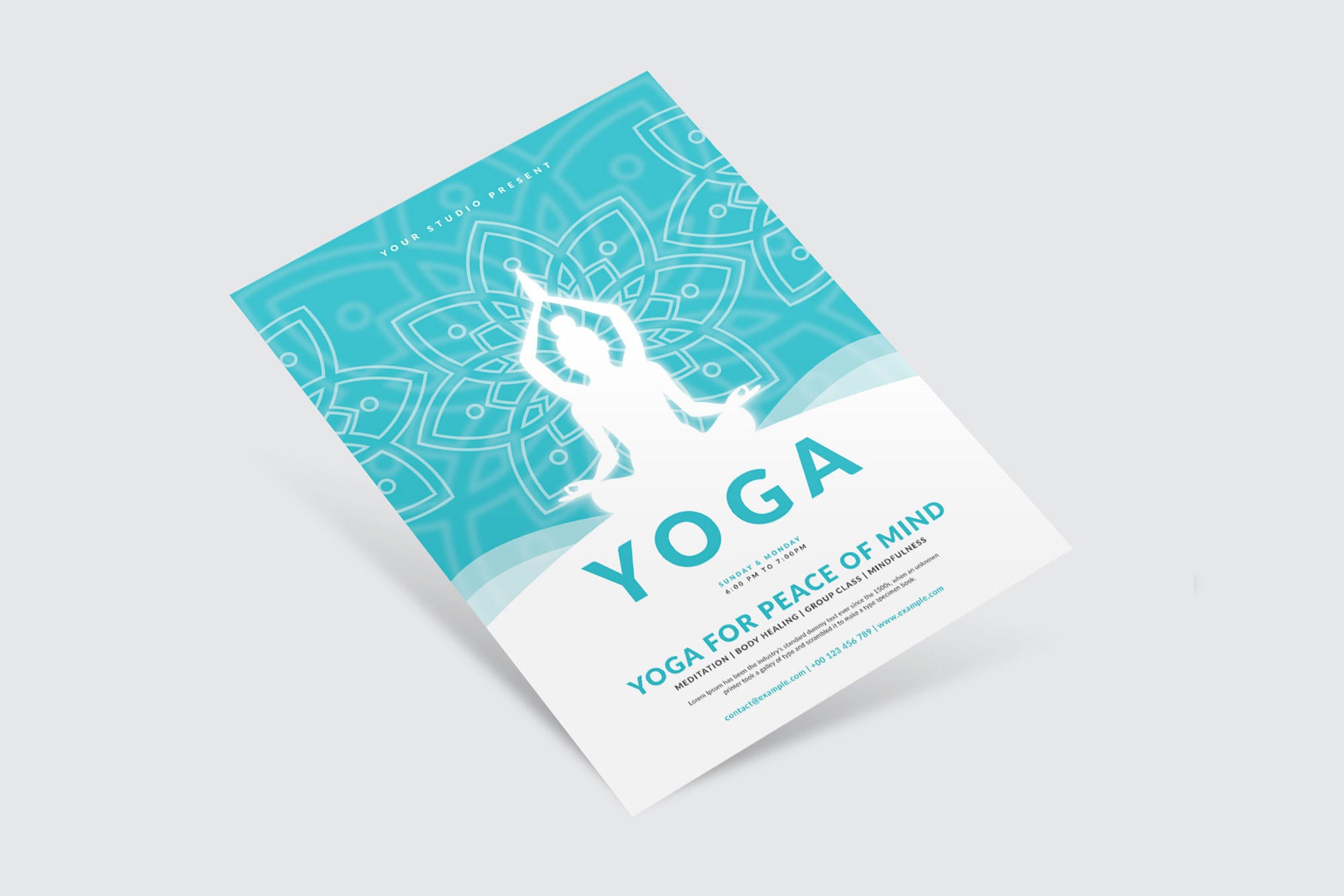YOGA Flyer Yoga Studio Flyer Template Yoga Class Flyer Yoga Class ...