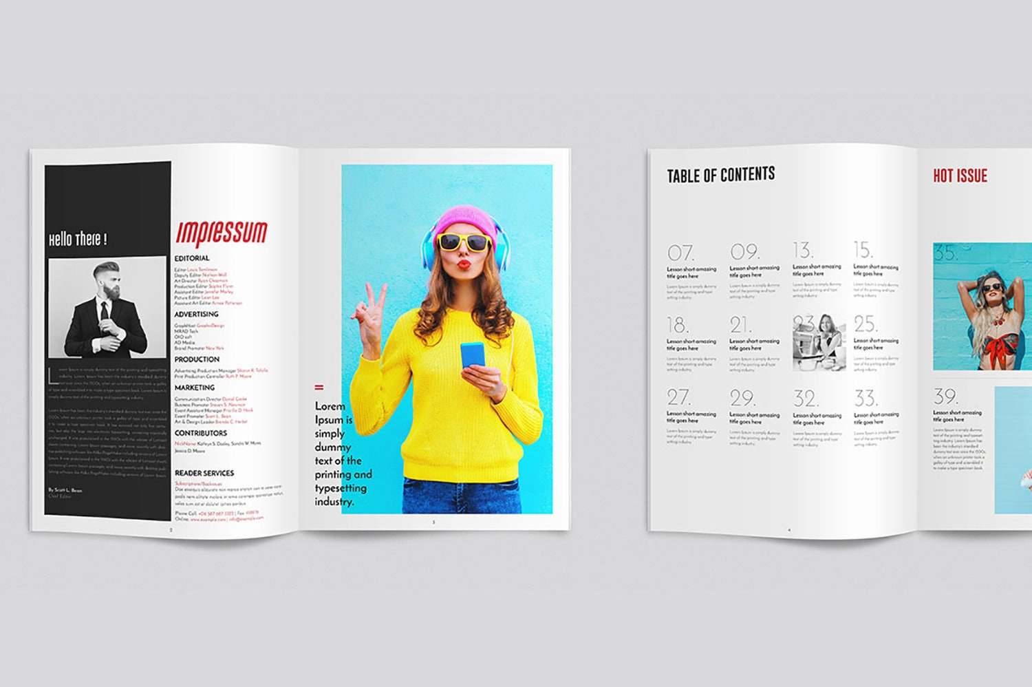 Multiple Magazine Layout Clean and Elegant Magazine Template ...