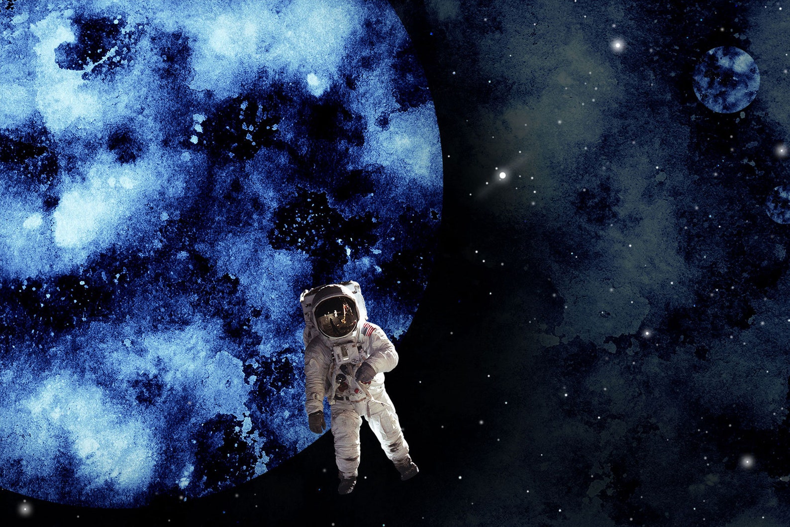 Dark Indigo Watercolor Texture, Watercolor Indigo Background ...