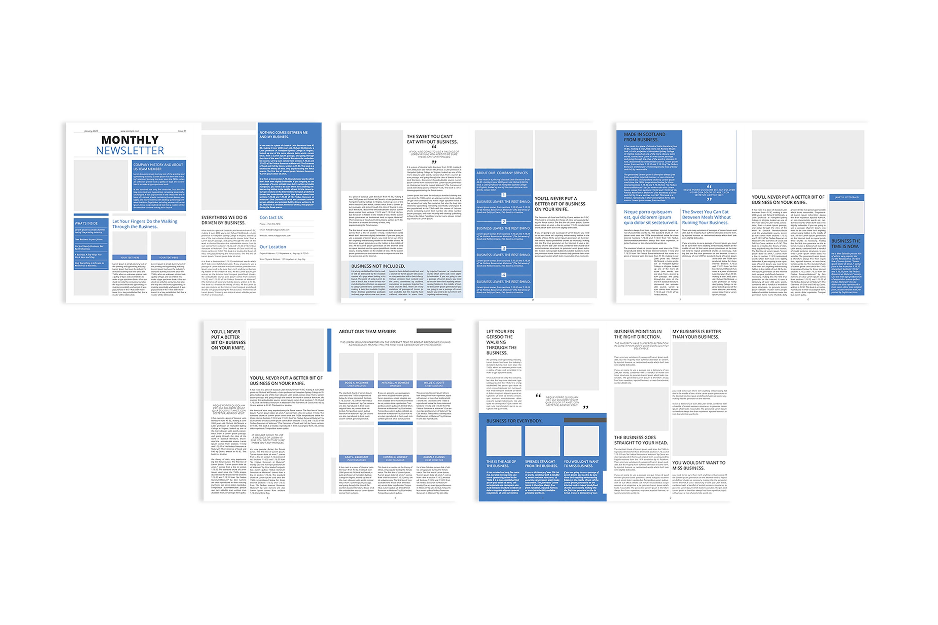 Corporate Business Newsletter Template Weekly Business - Etsy