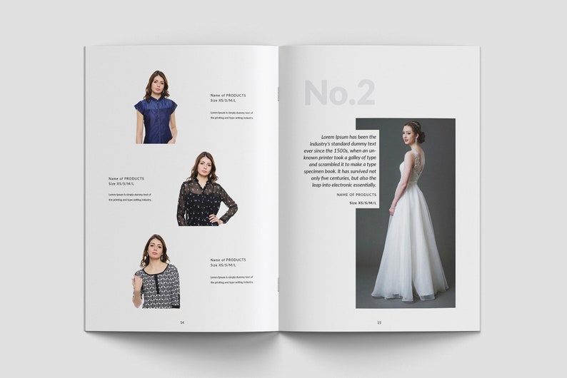 Lookbook Template Fashion Catalog Design Product Catalog | Etsy