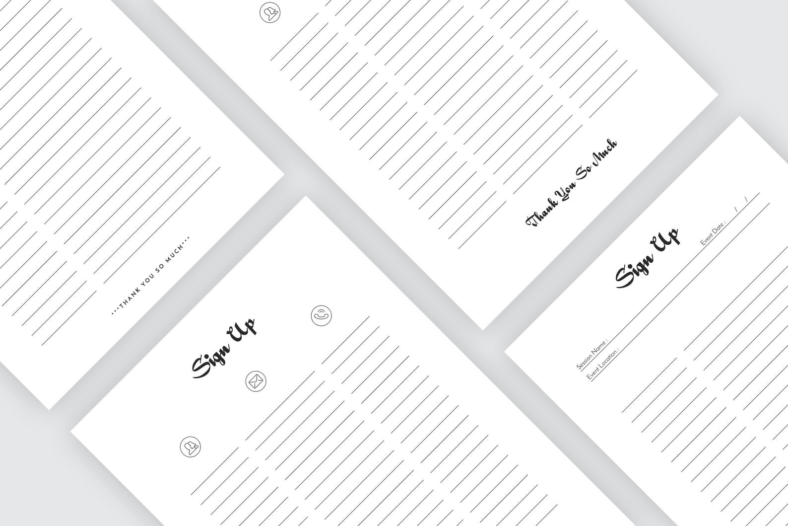 Minimal Sign up Sheet Printable Sign up Event Sign up - Etsy