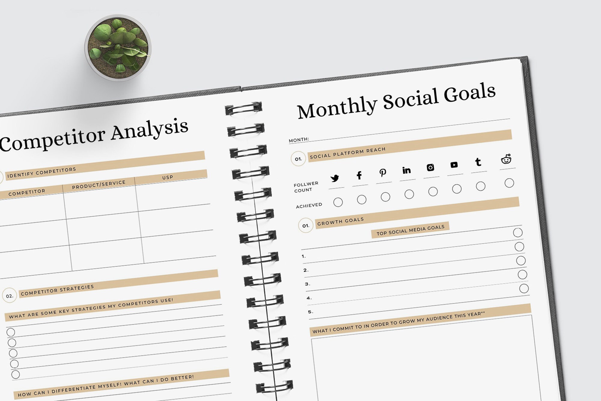 Printable business planner bundle pack for small business | Etsy