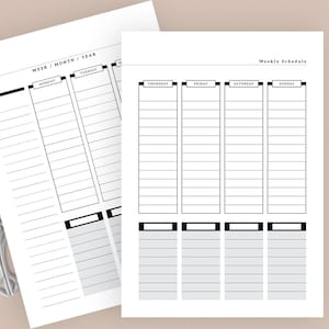 Weekly Planner Two Page Spread Ready for Printable Indesign Weekly ...