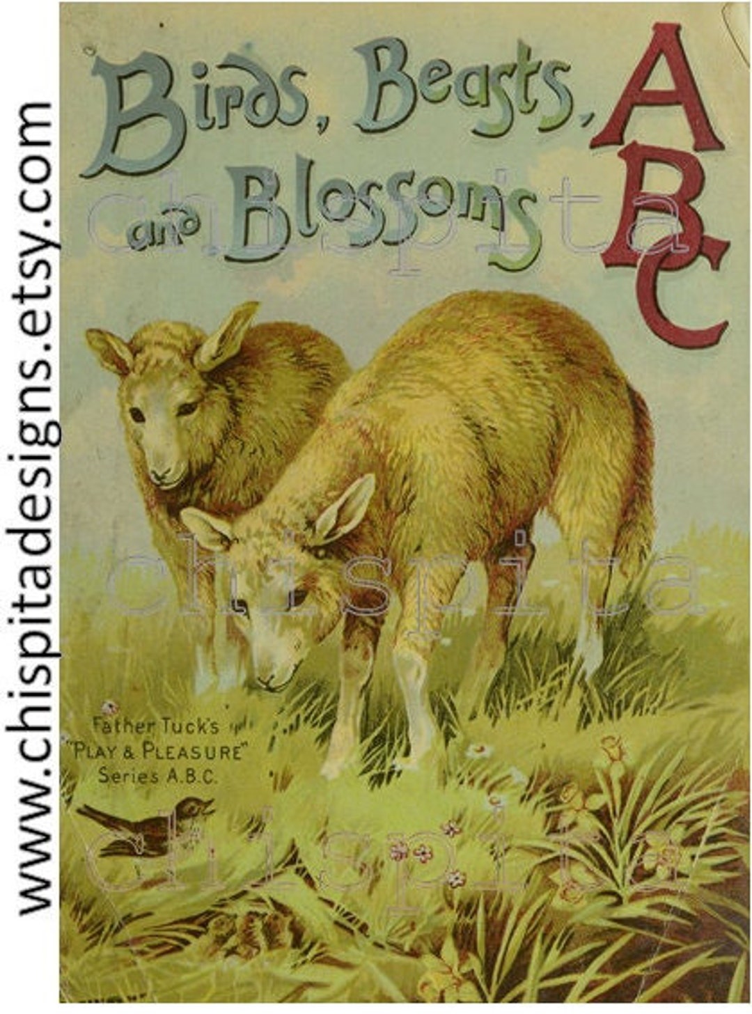 Vintage Farm Animals ABC Book Plate: Antique 1900s Abecedary Art (PDF ...