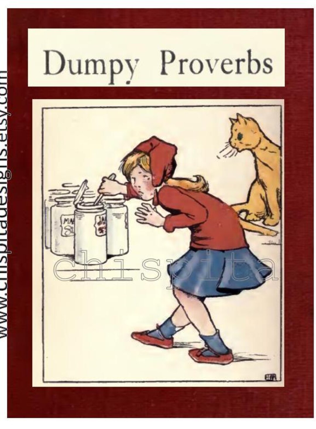 Dumpy Proverbs for Children Antique Pictured Ebook. 1900s Children's ...