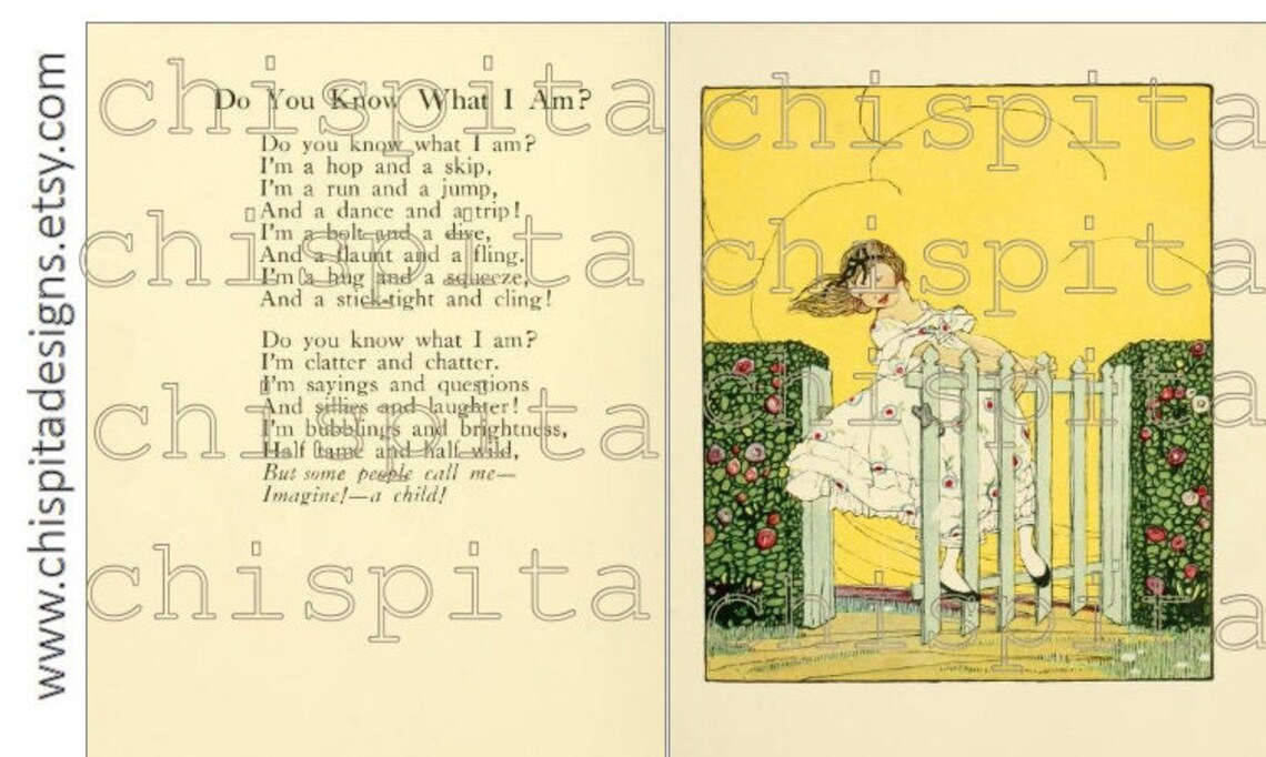 Sunny Rhymes for Happy Children Illustrated Poems Ebook.1910s - Etsy