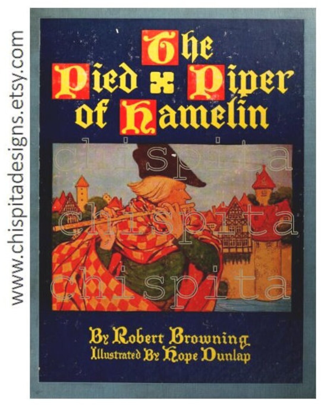 1937 the Pied Piper of Hamelin Illustrated by Hope Dunlap Pdf Book.middle Ages Printable ...