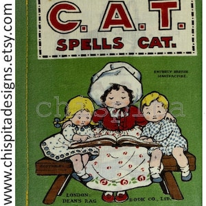 Victorian Picture Spelling Book for Children. Antique Reading Practice ...