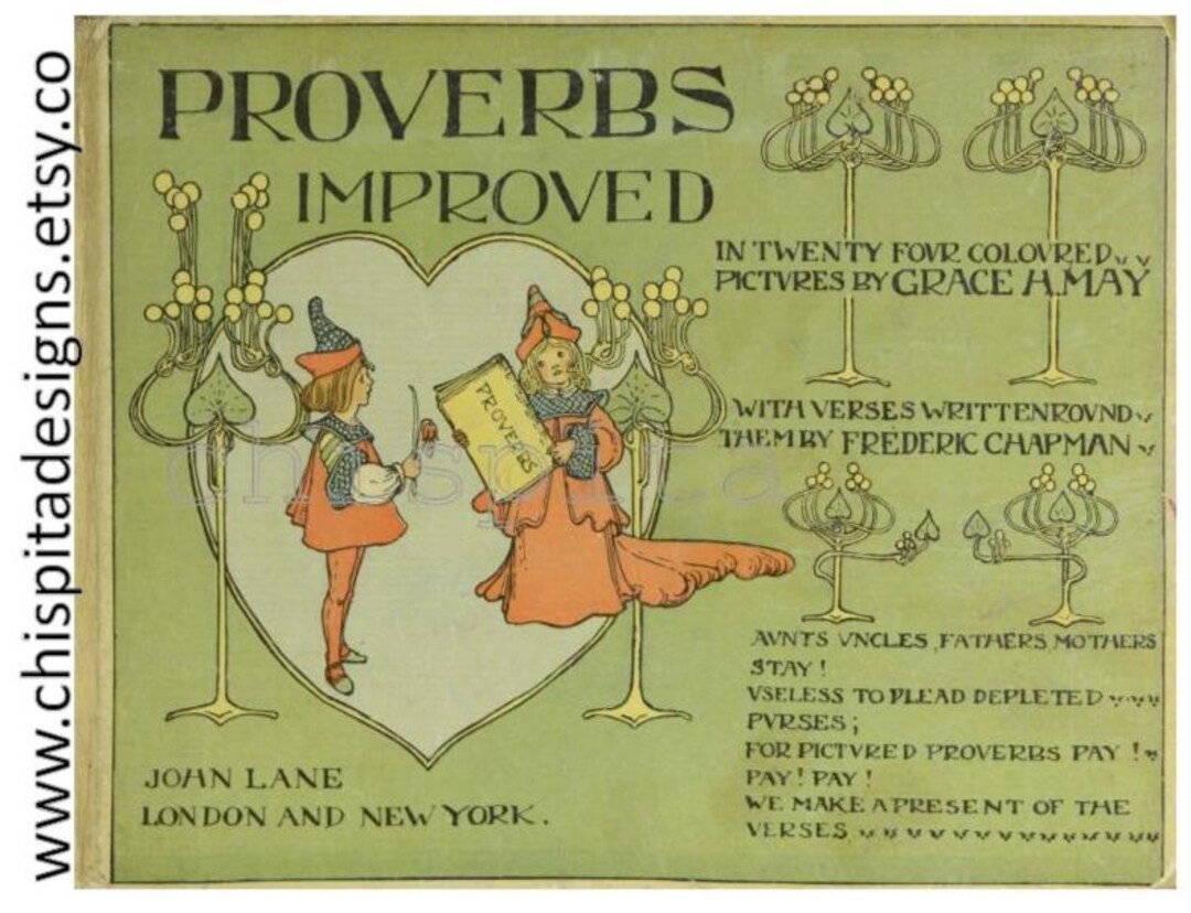Proverbs 1900s Pictured in Rhymes Pdf Book.english Sayings Illustrated ...
