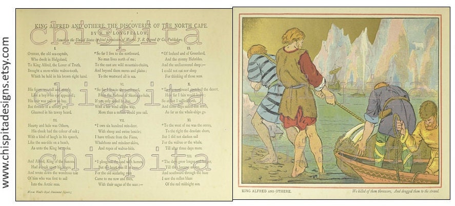 Longfellow's King Alfred and Othere:illustrated Viking Norwegian ...