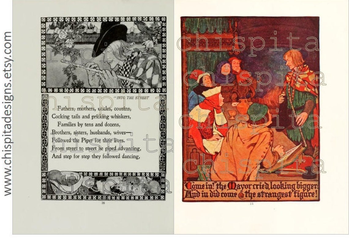 1937 the Pied Piper of Hamelin Illustrated by Hope Dunlap Pdf Book ...
