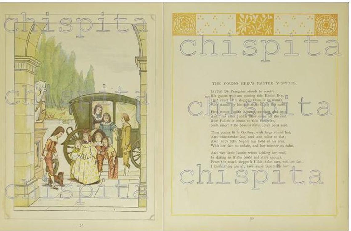Afternoon Tea: 1880s Children at Play Verses Illustrated by Kate ...