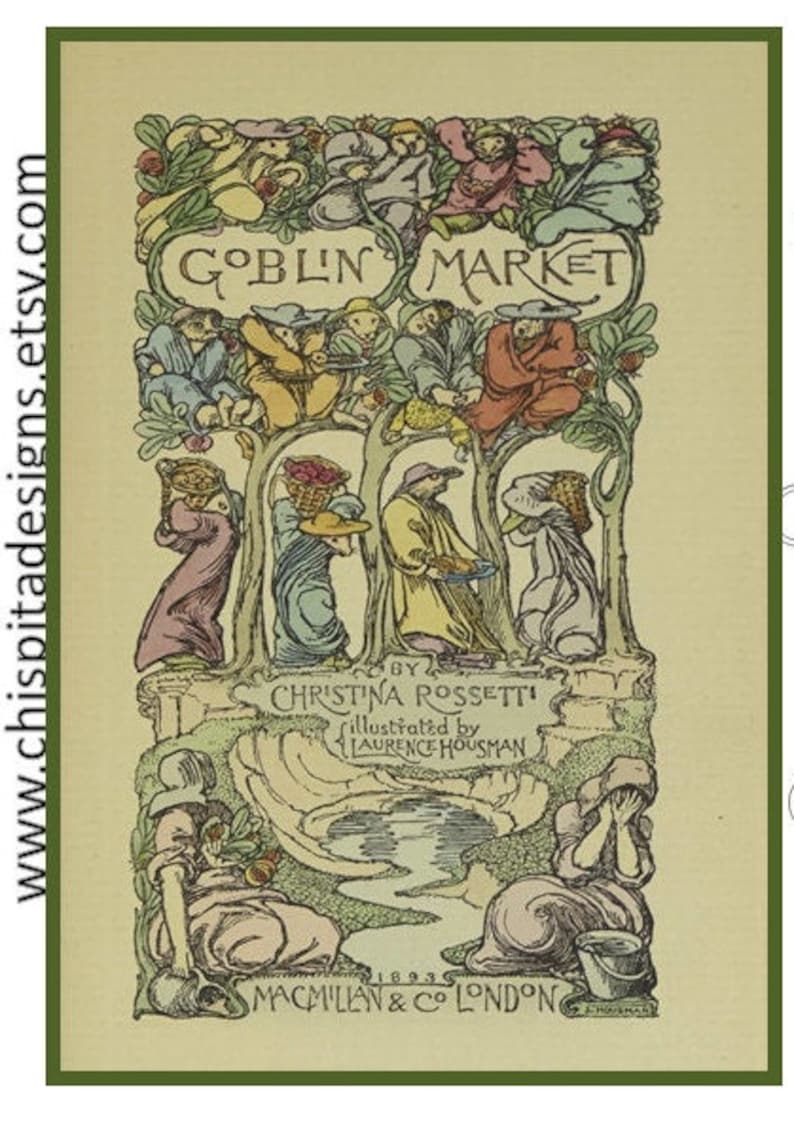 Goblin Market Poem: 1893 Victorian Illustrated Rossetti Rhymes (PDF) - Etsy