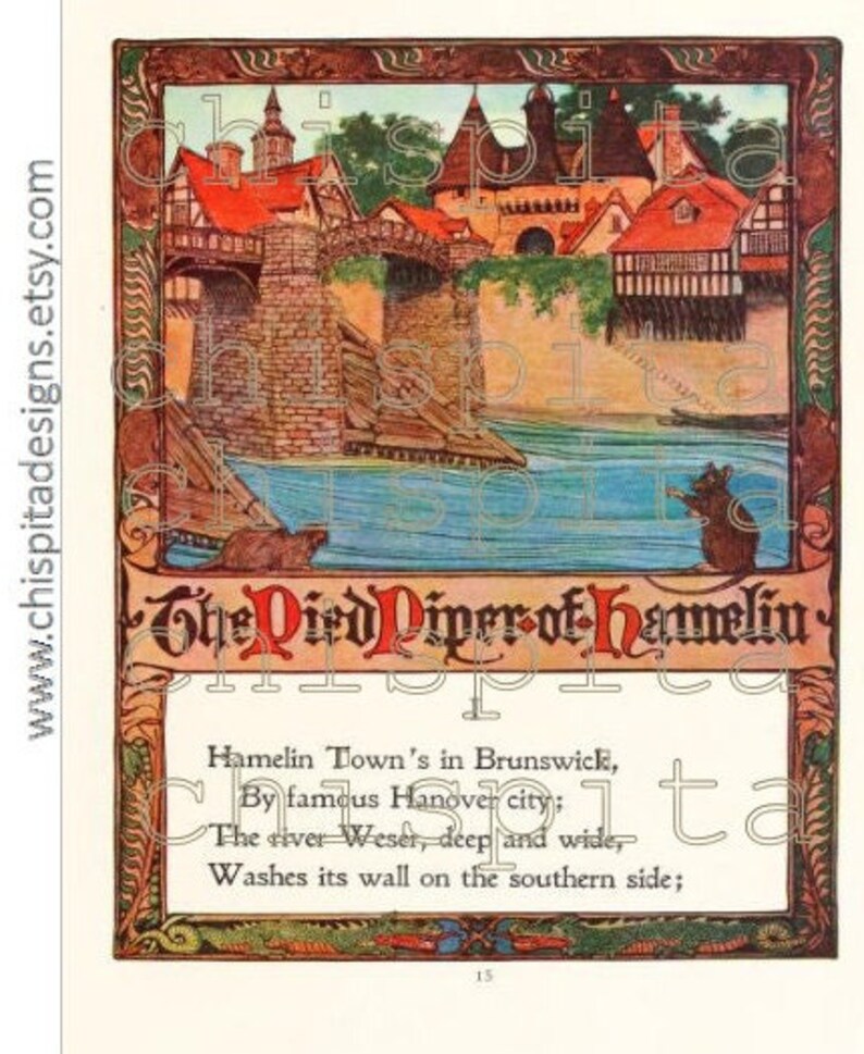 1937 the Pied Piper of Hamelin Illustrated by Hope Dunlap Pdf Book ...