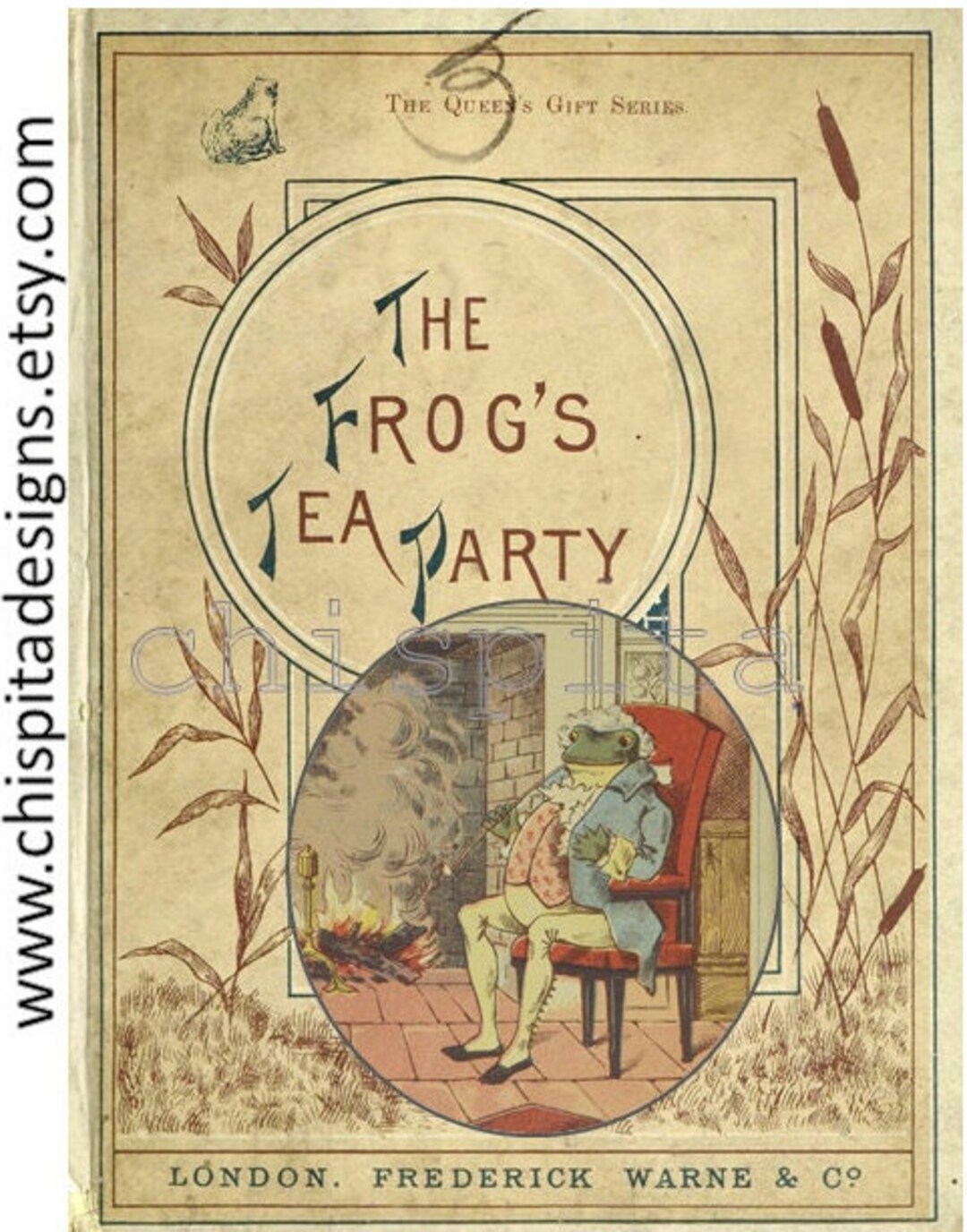 The Frog's Tea Party: Amusing Frog Story in Rhymes and Pictures.1880s ...