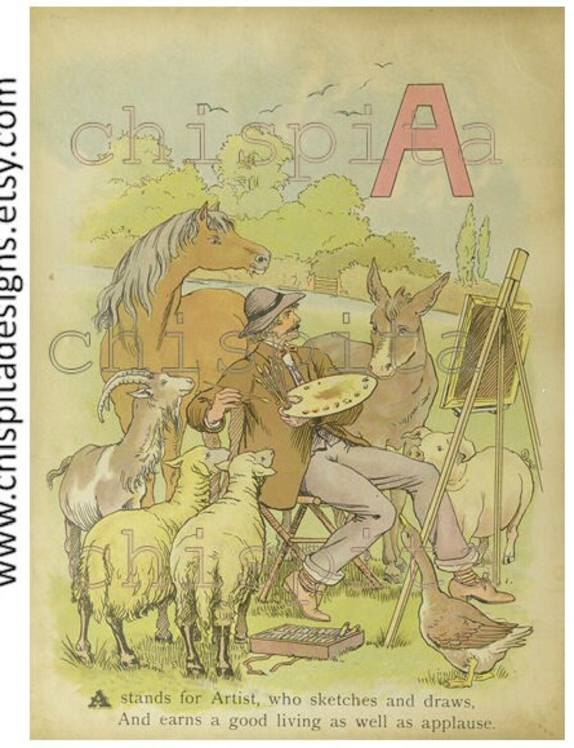 How Things Are Made: Vintage Pictured Abecedary. Illustrated Alphabet ...