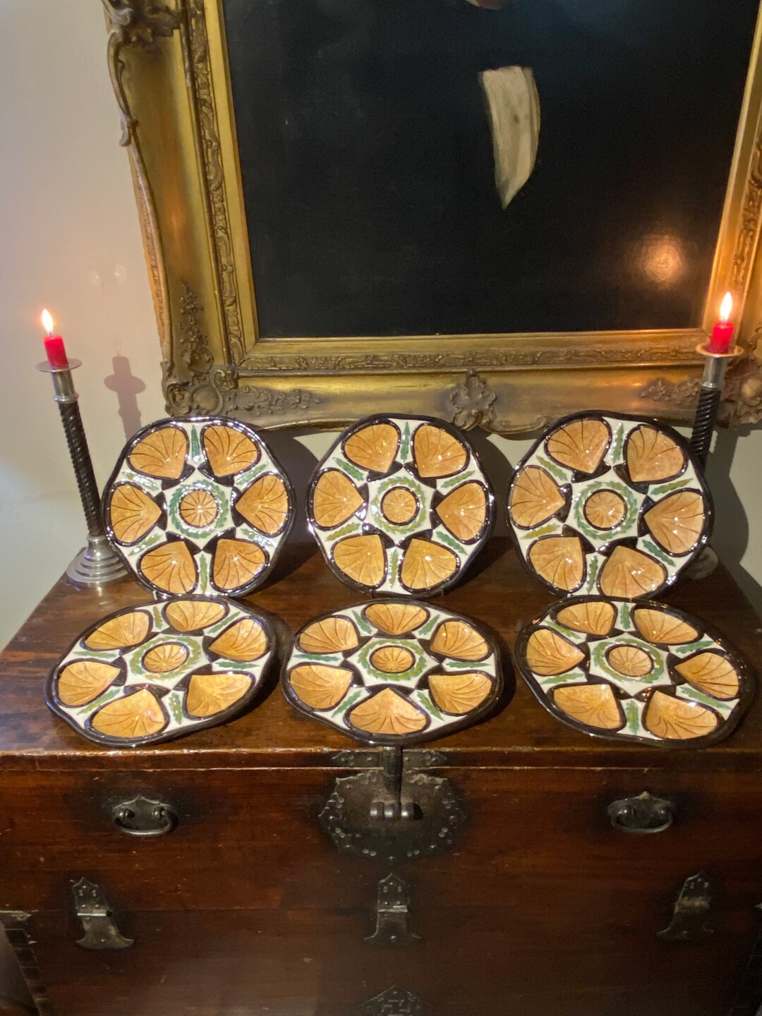 Set of Six St Jean De Bretagne Oyster Plates - Etsy