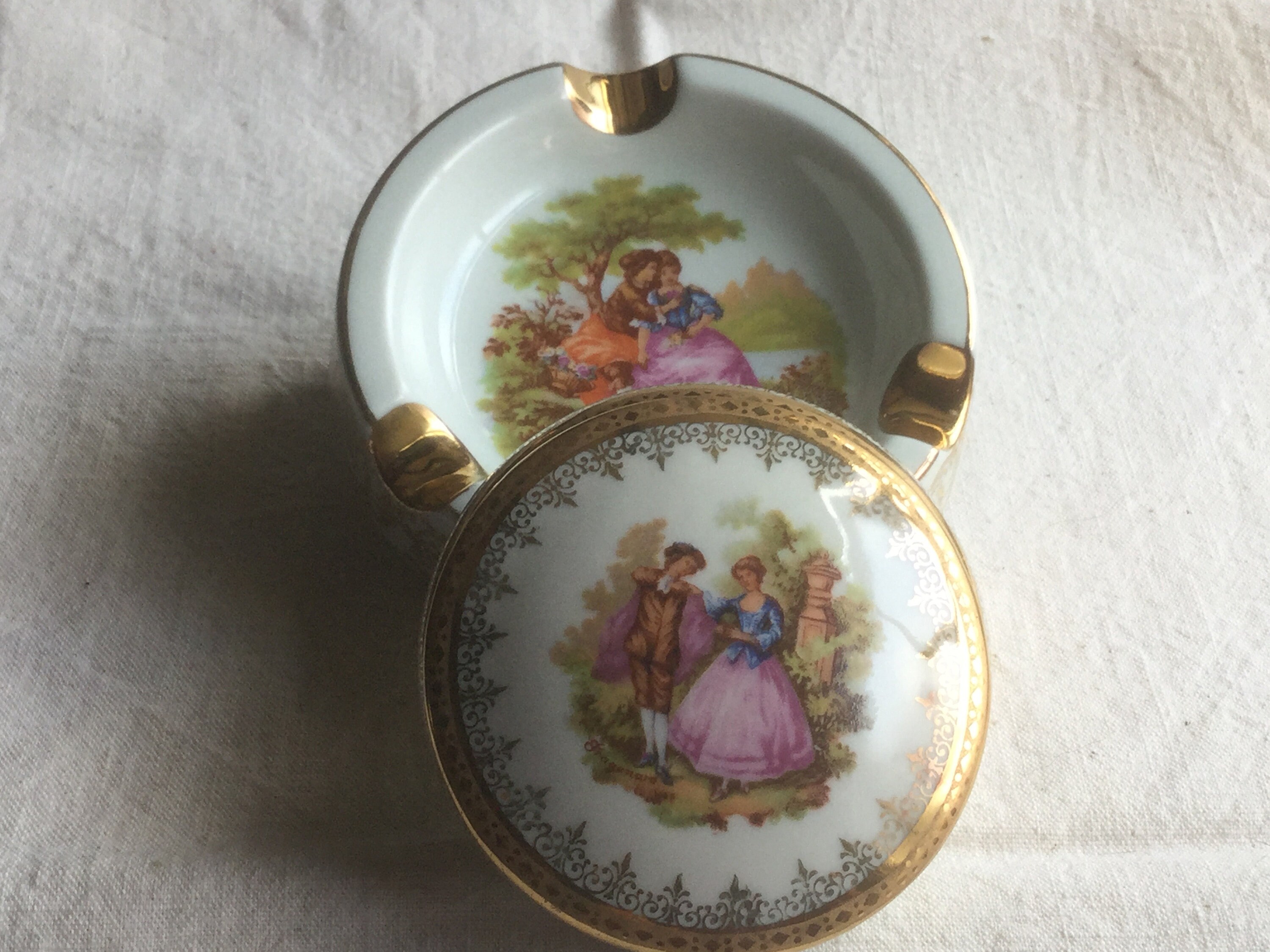 Limoges Trinket and Ashtray Set - Etsy