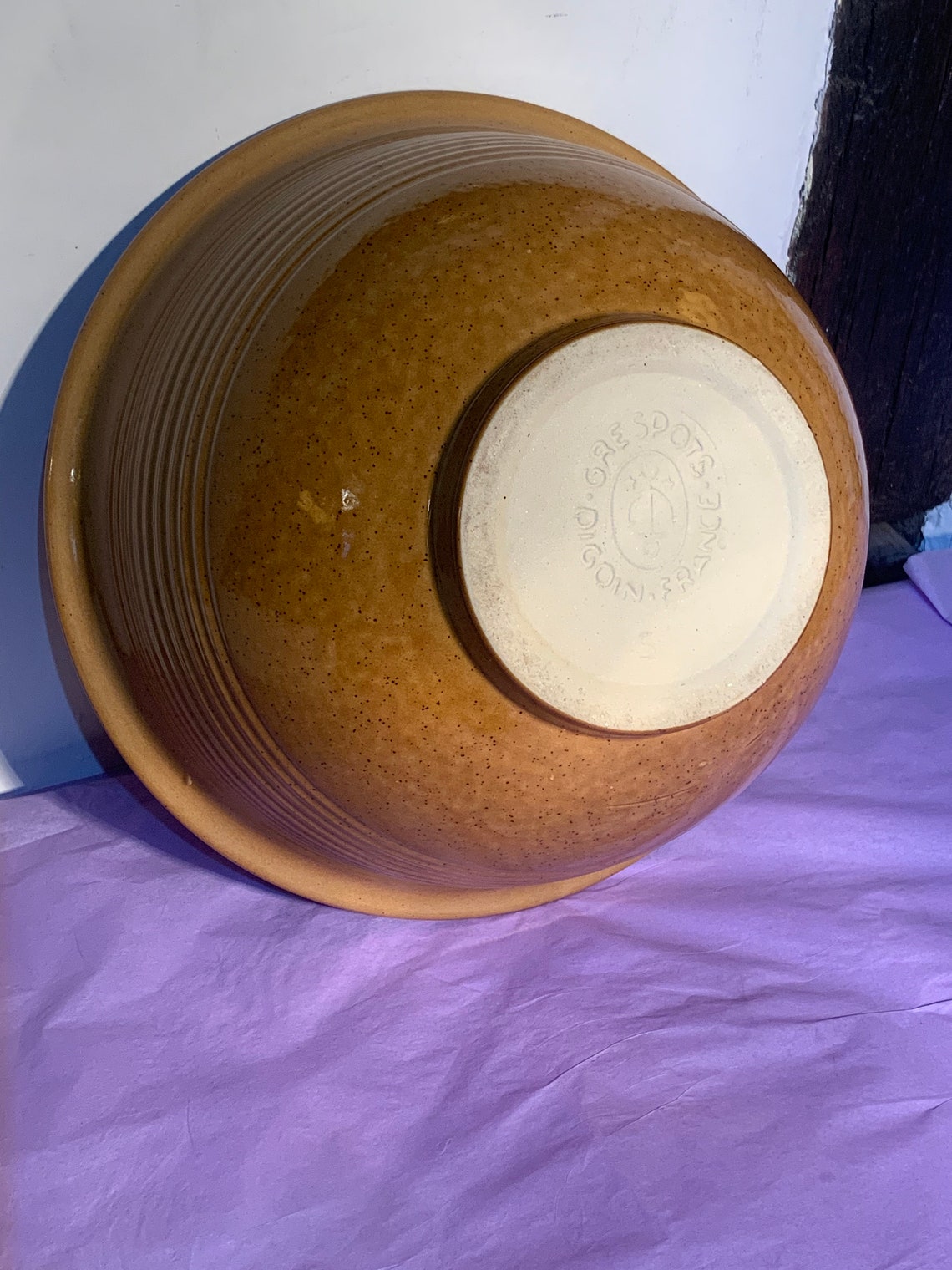 Large Glazed Pancheon Confit or Milk Bowl | Etsy